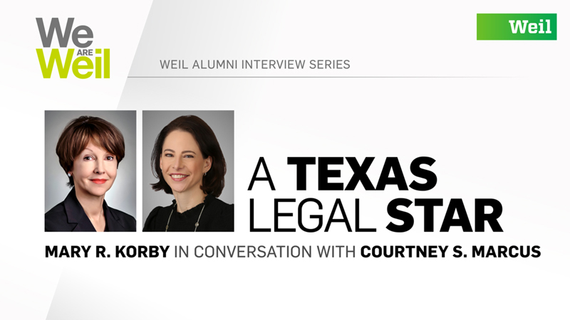 Courtney Marcus Co-Managing partner of Weil's Dallas Office - Weil, Gotshal & Manges LLP