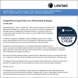 Firm and News Search - Weil, Gotshal & Manges LLP